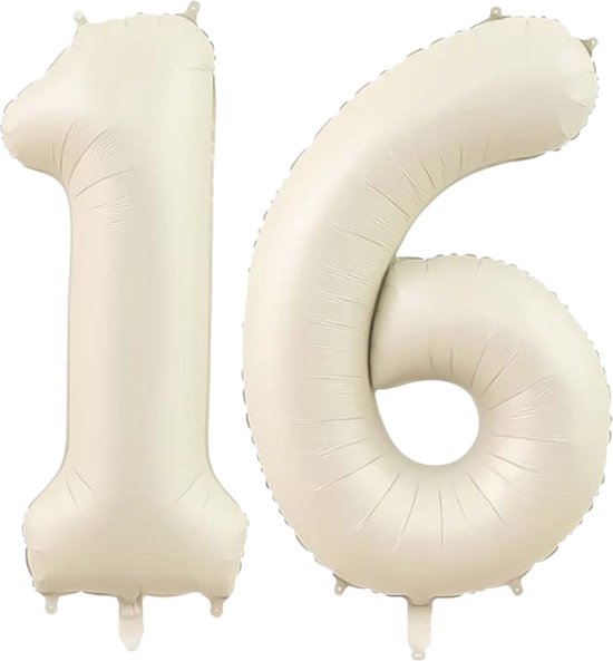 Cijfer Ballonnen Ballon Cijfer 16 Verjaardag Versiering Feest Helium ...