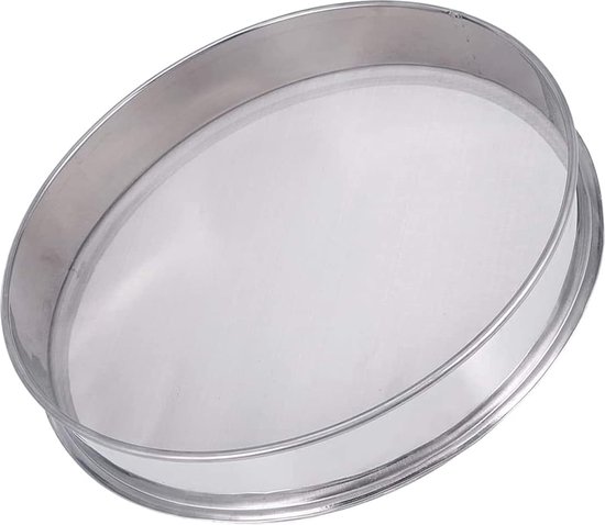 Zeef fijnmazig roestvrij staal 30cm Riddler pollen zeef meel micron ...