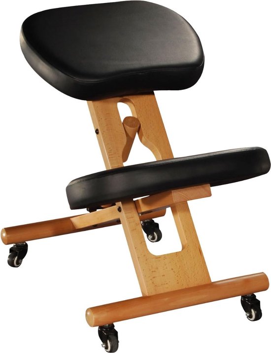 Kniestoel - Kniestoel Ergonomisch - Knie Stoel - Zwart | bol