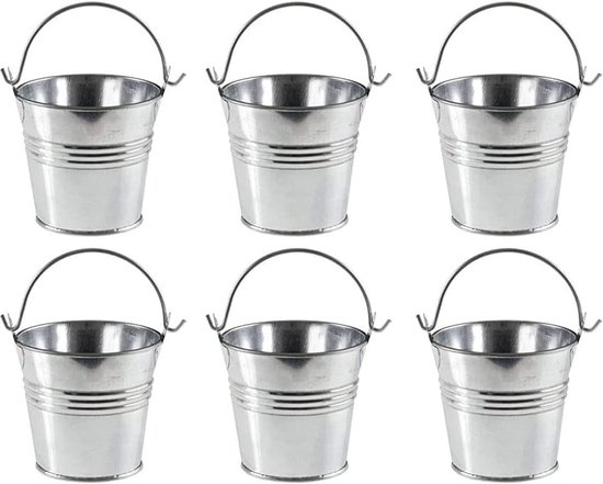 Mini-emmer, metalen bloempotten, mini-blikje, metalen emmer, ijsemmer, friet, metalen... | bol