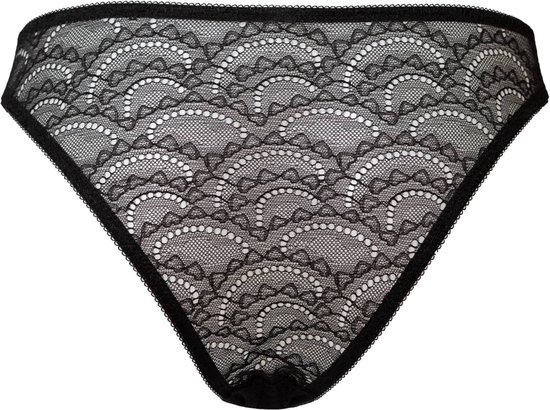 Lacely - Micado Lingerie String | Zwarte Kanten Delicatesse | Luxueus ...