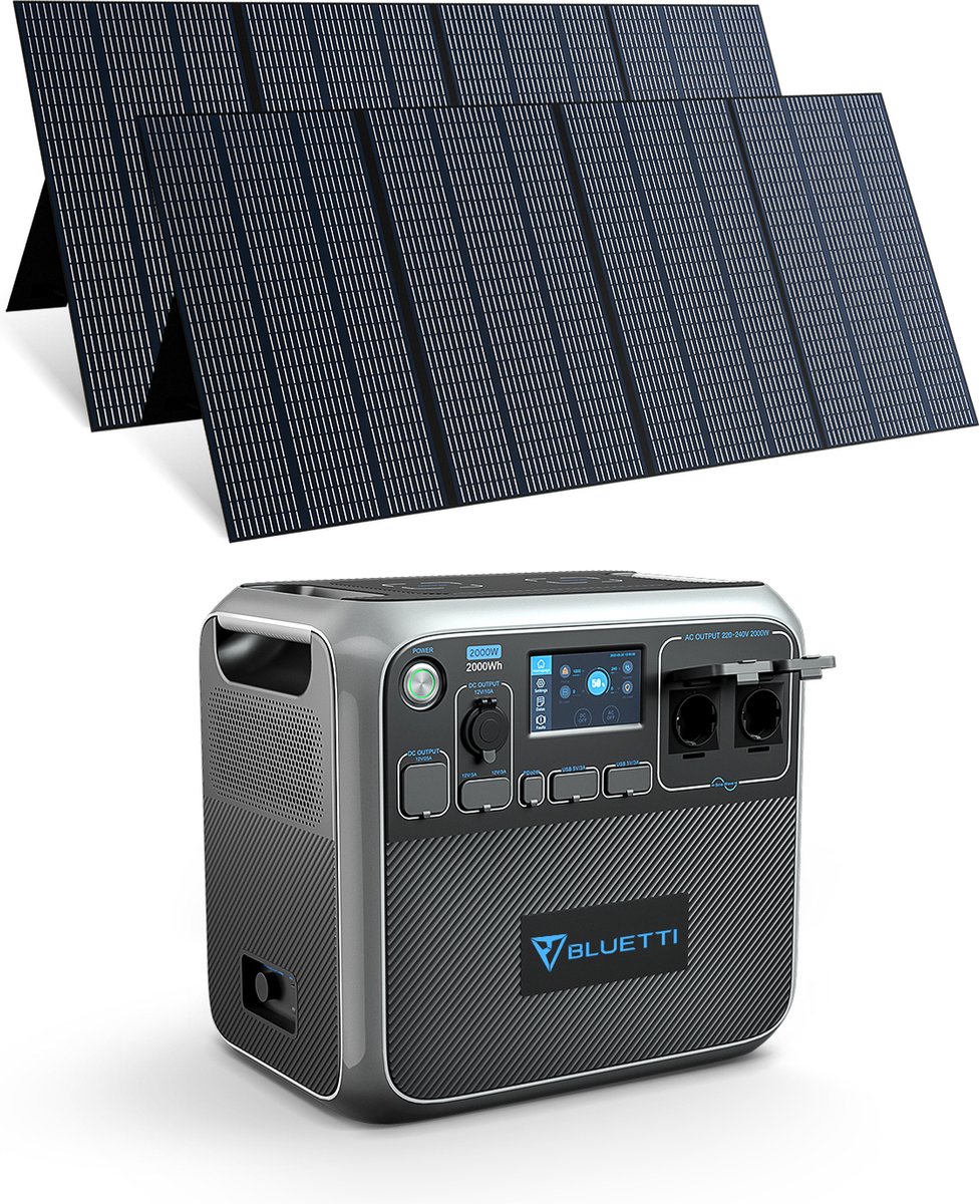 BLUETTI zonnegenerator AC200P+2*PV350 350W zonnepanelen zonne-energie generator voor... | bol
