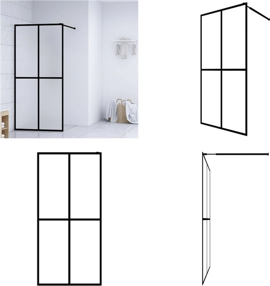 vidaXL Inloopdouchewand 90x195 cm mat gehard glas - Douchescherm ...