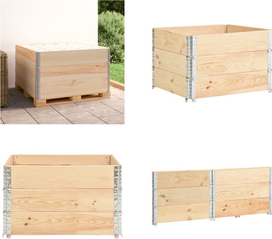 vidaXL Palletopzetranden 3 st 100x100 cm massief grenenhout ...