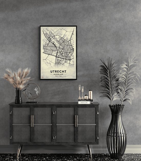Utrecht Poster Vintage - Utrecht Map - Kaart van Utrecht - Stad ...