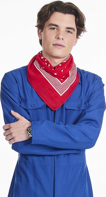 Bandana zakdoek boer rood met stip | bol