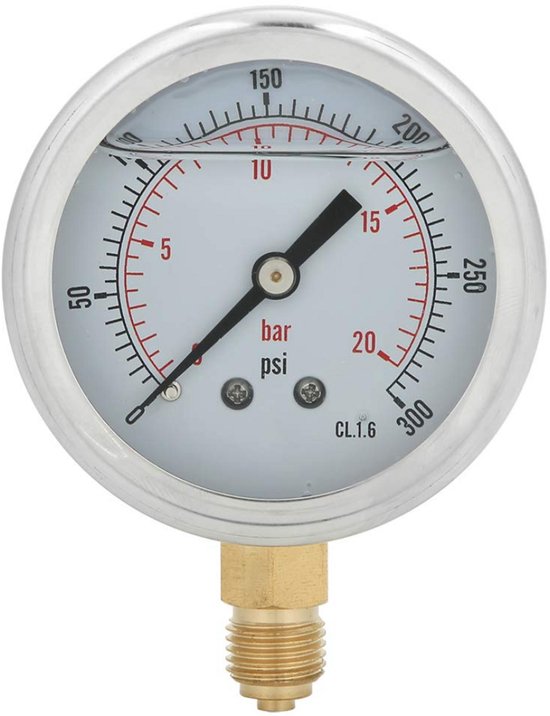 11x9x6 Radiaal Oliegevulde Manometer 300+bar+druk TS PGG604-20bar 1 ...