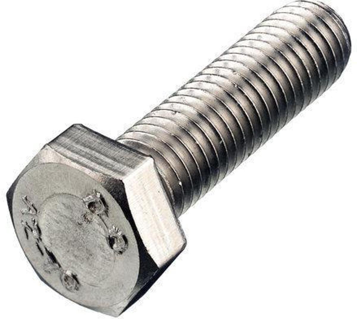 Zeskant Tap bout M8x40 - RVS A2 - 50 stuks Din 933 - tapbout | bol.com