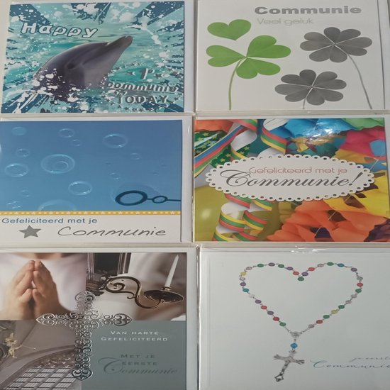 6 Luxe Communie Wenskaarten - Kaart Wens Kaart Communie Plechtig Kerk ...
