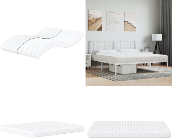 vidaXL Schuimmatras hardheid H2 H3 160x210 cm wit - Schuimmatras ...