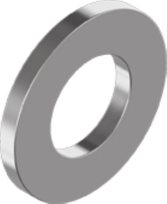 RVS vlakke sluitring DIN 125 A2 M4 per 10 stuks | bol