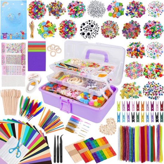 Knutselset kinderen 3700 stuks - doe-het-zelf knutselspullen ...