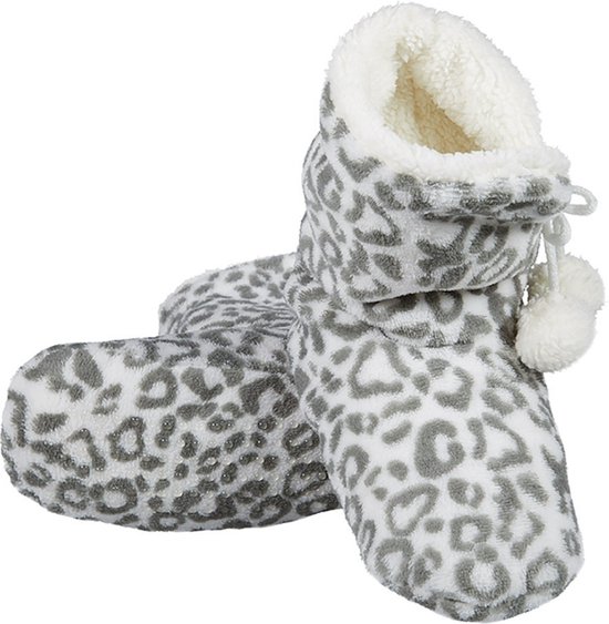 Apollo Home boots soft panterprint ecru/grijs maat 31/33 | bol