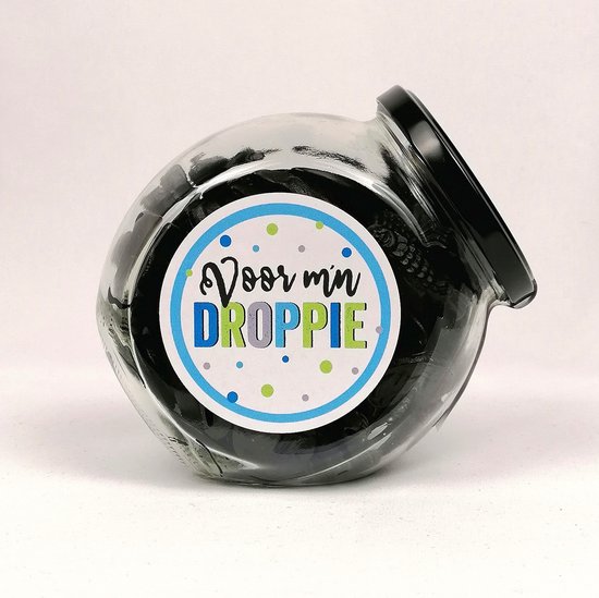 Snoeppot gevuld met drop "voor m'n droppie" - valentijn - liefde ...