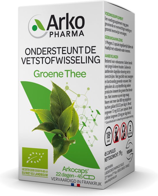 Arkopharma Arkocaps Groene Thee - 45 capsules - Voedingssupplement | bol