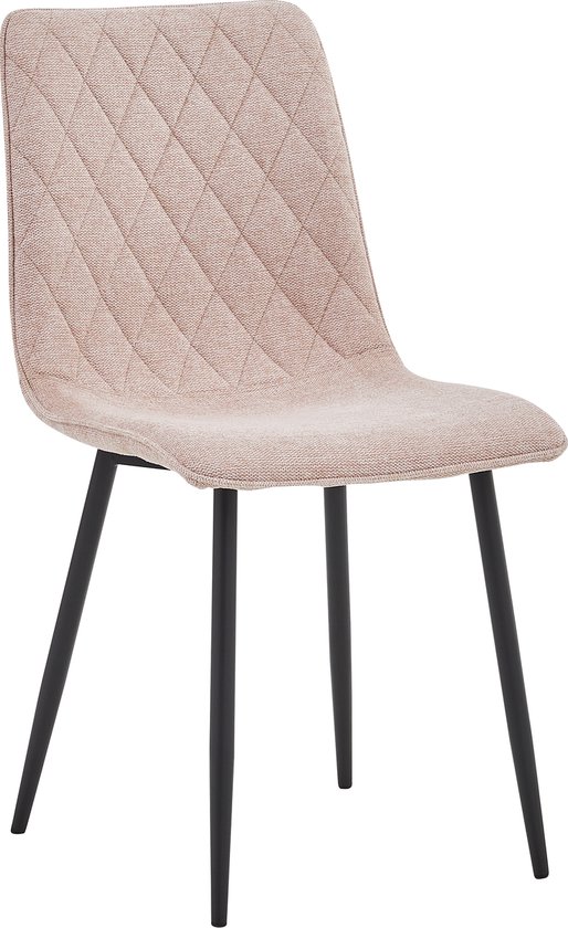 Colenis® - Elise Eetkamerstoel - Set Van 4 - Roze - Linnen Stof ...