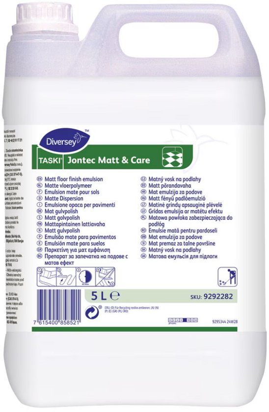 TASKI Jontec Matt & Care - Matte vloeremulsie - 2 x 5 liter | bol