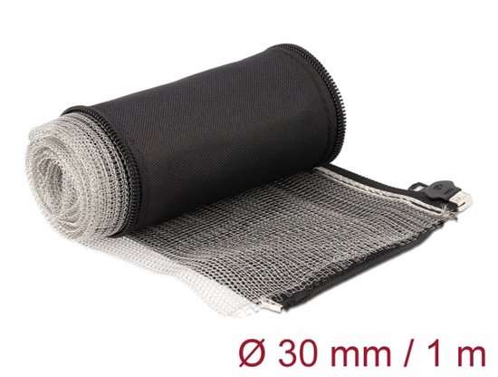 Emi afscherming gevlochten huls met ritswarmteweerstand 1 m x 30 mm ...