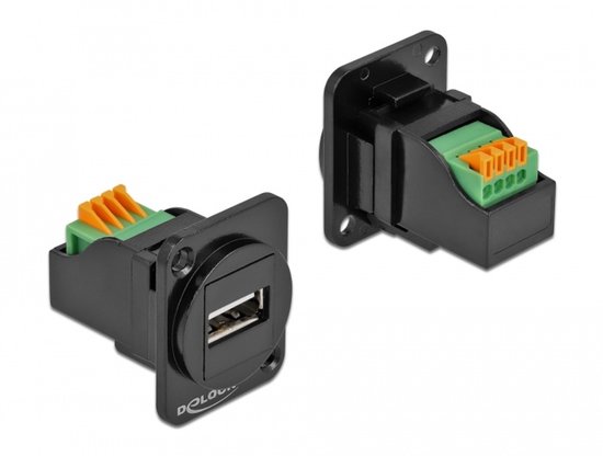 D-type module USB 2.0 Type-A-vrouw naar terminalblok | bol