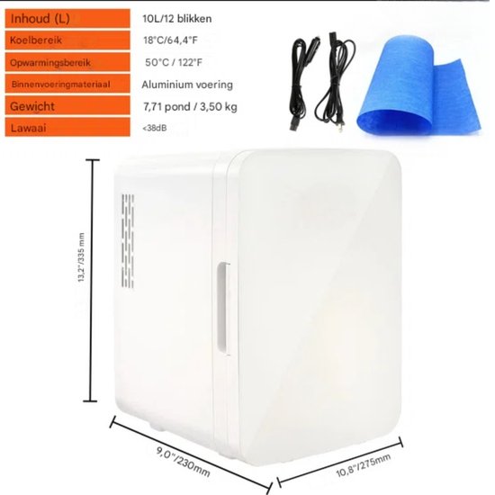 Mini Frigobox - Draagbare Auto Koelkast - 10L Koelbox | bol