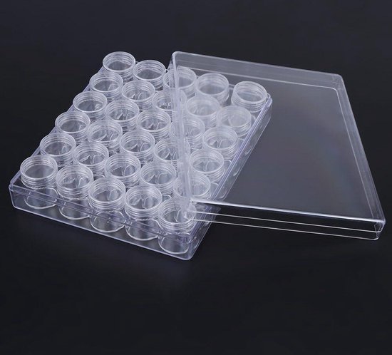 30 doorzichtige plastic bakjes - Ronde kleine bakjes met deksels ...