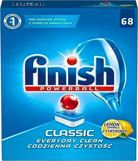 Finish Powerball - Classic - Vaatwastabletten - Citroen - 68 Tabletten ...