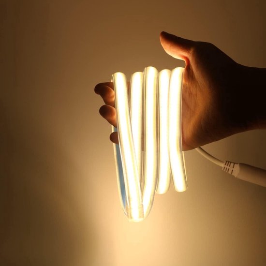 LED strip 220 Volt COB IP67 Waterdichte - Schakelaar - 2M - 280 leds/m ...