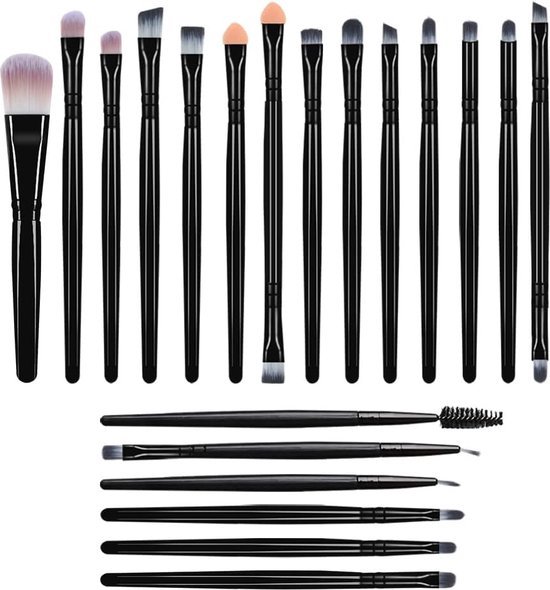 Make-up Kwastenset, 20 Stuks Oogmake-up Kwasten voor Dames en Meisjes ...