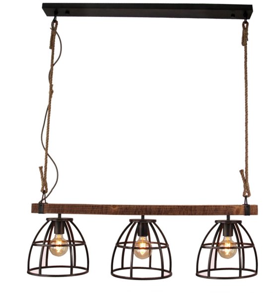 Various Frame Hanglamp Eettafel – 3-lichts Hanglamp van Metaal met ...