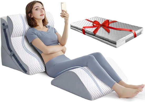 Leeskussen - Ergonomisch Kussen Voor Rug en Nek - Ideaal Voor Lezen en ...