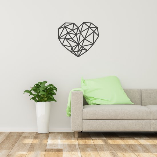 FLEKKS Geometrisch Hart - Wanddecoratie – 29x24 cm - 9mm dik FSC ...