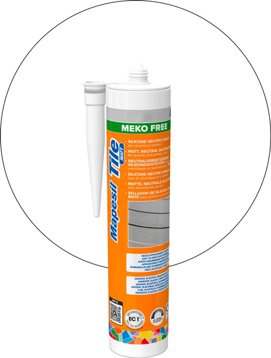 Siliconenkit Mapesil Tile Mat kleur 114 Antraciet 310ml koker | bol