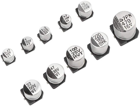 Elektrolytische Condensator Assortiment Kit - 165 Stuks, 0.47UF 50V tot ...
