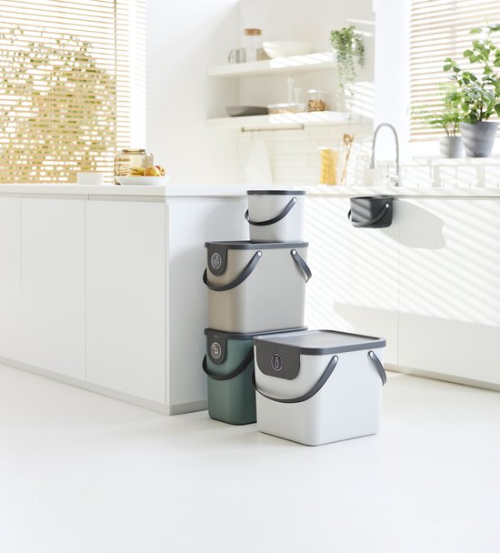 Rotho Albula afvalscheiders - set van 2 - 40L - zwart/blauw | bol