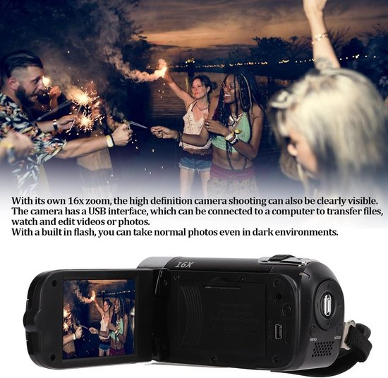 Digitale Handheld Full HD 1080P Camcorder 27 Inch Kleurenscherm 16 MP ...