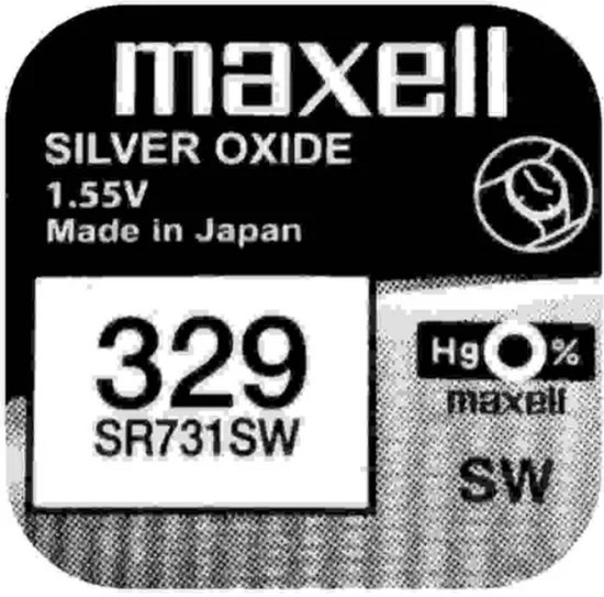 MAXELL 329 - SR731SW - Zilveroxide Knoopcel - horlogebatterij - 2 (twee ...
