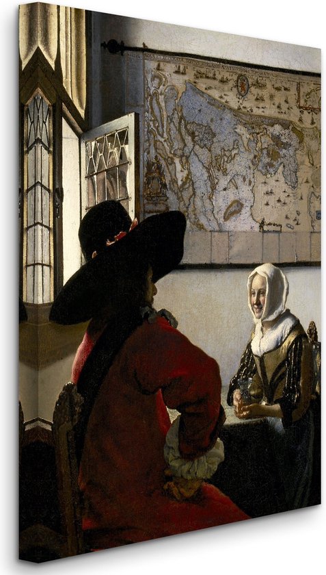 Johannes Vermeer - L'officier et la jeune fille qui rit - L'officier et ...