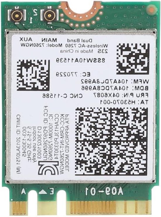 7260AC 7260NGW WiFi-kaart Dual-band 2.4G-5G 802.11ac Draadloze Netwerkkaart Voor IBM... | bol