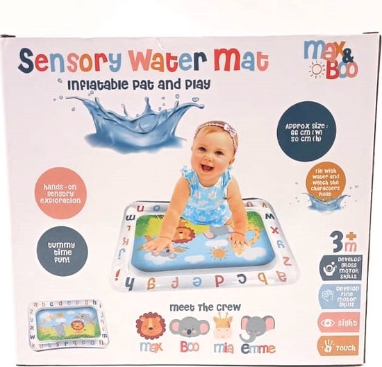 Max & Boo Sensorische Watermat - Sensory Watermat - Baby - Vanaf 3 ...