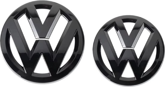 VW Polo logo zwart Polo 6R logo zwart (09-13) logo emblemen voor en ...