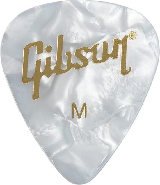 Gibson - Pearloid White - Plectrum - Medium - 12-pack | bol