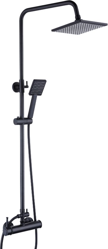 Doucheset Zwart - Regendouche 20cm - met Douchemengkraan & Handdouche | bol