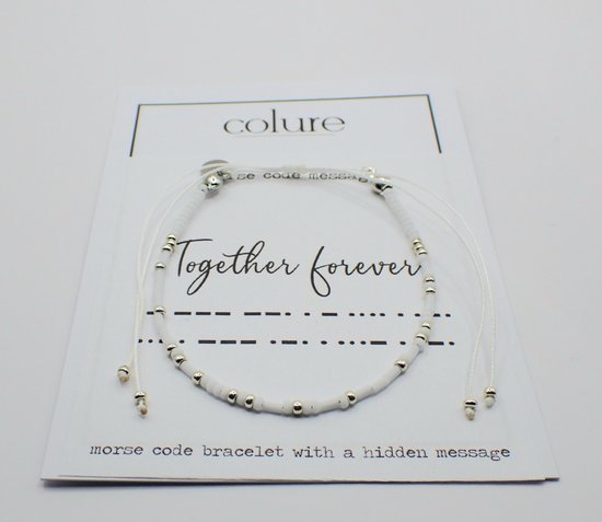Morse code armband Glanzendwit Together Forever | bol