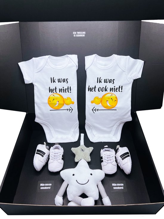 Kraamcadeau tweeling - tweeling romper - kan ook rechtstreeks verstuurd ...