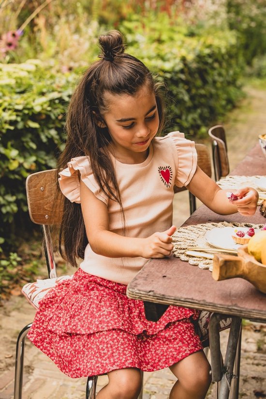 Meisjes rok - Navy blauw mini bloemen | bol