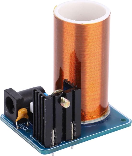 High Efficiency Mini Tesla Coil - High Voltage Plasma Spark Module Kit ...