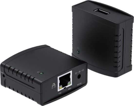 USB Print Server Adapter Printer Network Sharer RJ45 LAN-poort High ...