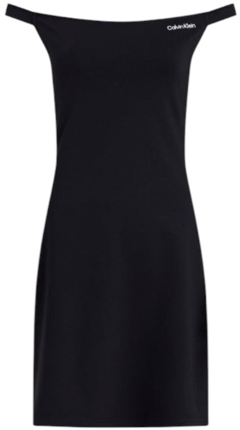 Calvin Klein Jeans Zwart Jurk Met Logodetail | bol