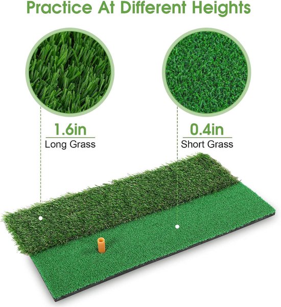 Dubbelzijdige Golf Practice Mat voor Indoor & Outdoor - 30x60cm - Swing ...