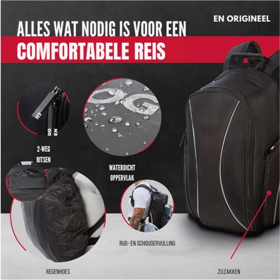 GO Motor-Rugzak - Waterdicht En Reflecterend - 20L-30L - Helm En Laptop ...